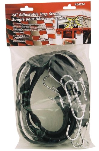 Erickson 06724 24" Adjustable EPDM Tarp Strap, (Pack of 6)