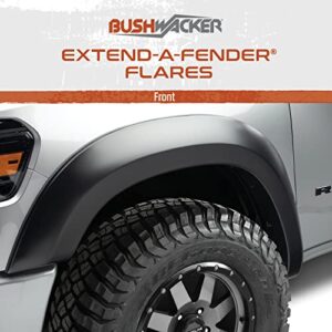 Bushwacker 40107-02 GMC Extend-A-Fender Flare - Front Pair,Black Finish