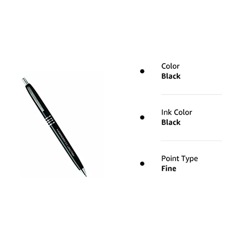 Skilcraft U.S. Government Retractable Ball Point Pen, Fine Point, Black Ink, Box of 12 (7520-00-935-7135)