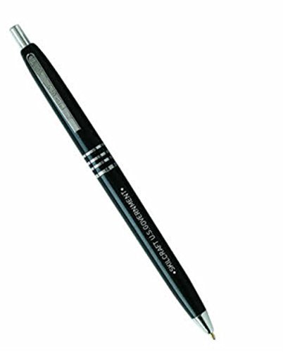 Skilcraft U.S. Government Retractable Ball Point Pen, Fine Point, Black Ink, Box of 12 (7520-00-935-7135)