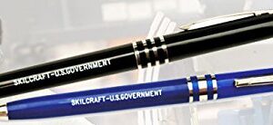 Skilcraft U.S. Government Retractable Ball Point Pen, Fine Point, Black Ink, Box of 12 (7520-00-935-7135)