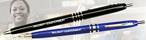 Skilcraft U.S. Government Retractable Ball Point Pen, Fine Point, Black Ink, Box of 12 (7520-00-935-7135)