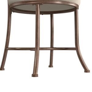 Hillsdale, 50945A, Emerson Metal Vanity Stool, Golden Bronze