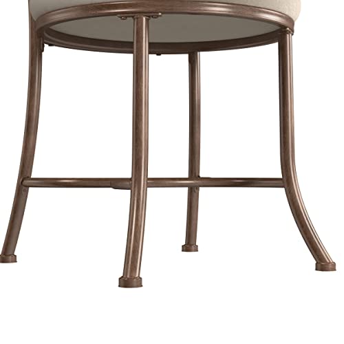 Hillsdale, 50945A, Emerson Metal Vanity Stool, Golden Bronze