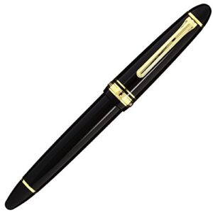 sailor 1911 large black gold trim 21k gold medium point fountain pen - 11-2021-420