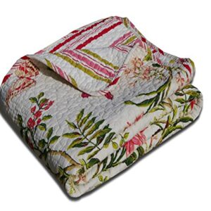 Greenland Home Butterflies Throw Blanket, Full, White