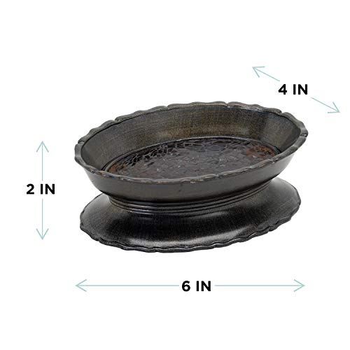 Zenna Home India Ink Prescott Soap Dish, Bronze