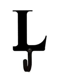 village wrought iron letter l wall hook - small