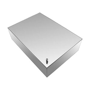 Renovators Supply Manufacturing Medicine Cabinets 19 3/4 in. x 13 1/8 in. Stainless Steel Rectangular Bathroom Wall Medicine Cabinet with Mirror and Mounting Hardware Opens Left to Right 