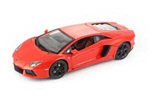 bburago 18-11033mtor burago 1/18 scale diecast - 18-11033 lamborghini aventador lp 700-4 orange, multicolor