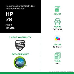 CIG Remanufactured Tri-Color Ink Cartridge (Alternative for HP C6578DN, 78) (450 Yield)