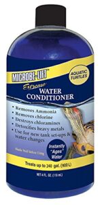 microbe-lift aquatic turtle extreme water conditioner, removes ammonia, chlorine, chloramine, detoxifies heavy metals