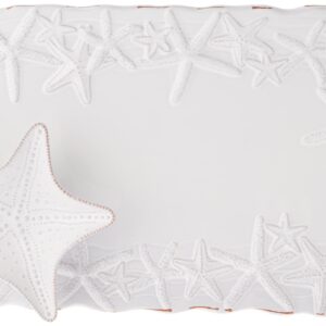 Mud Pie Chip and Dip Starfish Platter, White, Medium