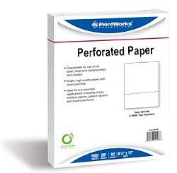 500 Sheets, Legal Size (8.5" x 14") Paris 04173, Legal Size 24# White Bond with 3-1/2" Perforation