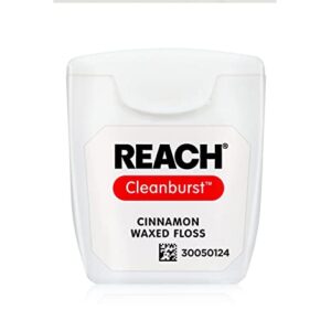 Reach Waxed Dental Floss, Cleanburst Cinnamon, 55 Yards (Pack of 4)