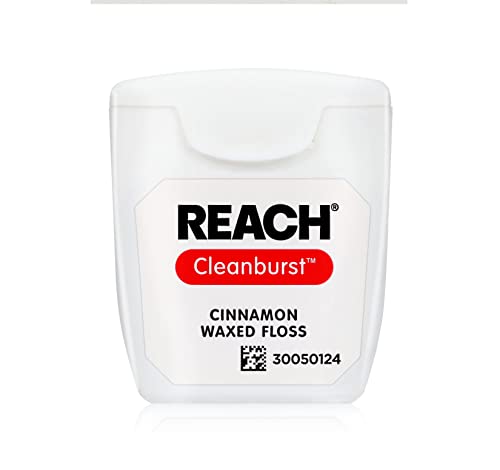 Reach Waxed Dental Floss, Cleanburst Cinnamon, 55 Yards (Pack of 4)