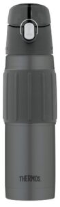 thermos 18 ounce stainless steel insulated hydration bottle, charcoal