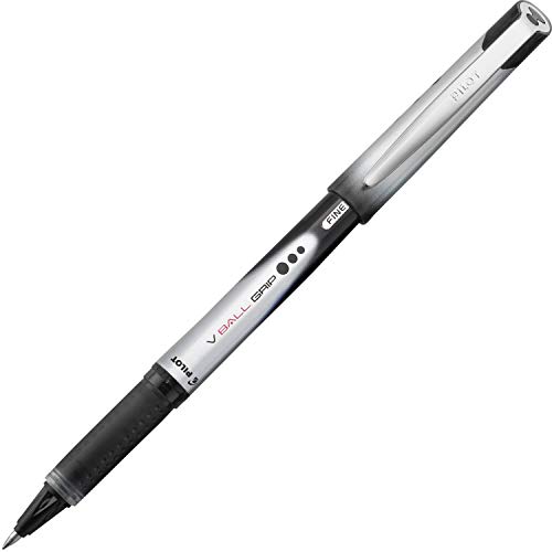 New-Pilot 35570 - VBall Grip Roller Ball Stick Pen; Liquid Ink; Black Ink; Fine, Dozen - PIL35570