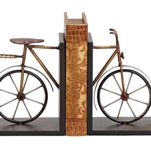 Deco 79 Metal Bike Bookends, Set of 2 6"W, 9"H, Black