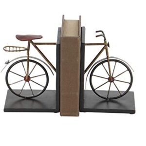 Deco 79 Metal Bike Bookends, Set of 2 6"W, 9"H, Black