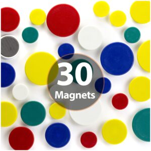 Officemate Heavy-Duty Magnets, Assorted Colors, Pack Of 30