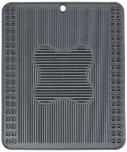 catit litter pan mat, gray