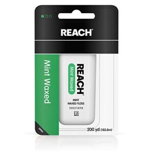 reach dental floss, waxed, mint, 200 yard (pack of 5)