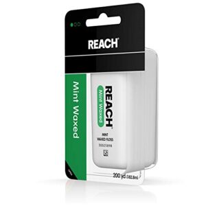 Reach Dental Floss, Waxed, Mint, 200 Yard (Pack of 5)