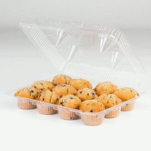 Detroit Forming LBH9222 Clear Hinged Cupcake or Muffin Container 100 Per Case