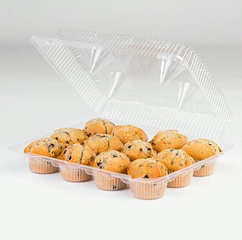 Detroit Forming LBH9222 Clear Hinged Cupcake or Muffin Container 100 Per Case