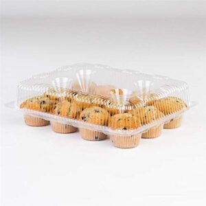 Detroit Forming LBH9222 Clear Hinged Cupcake or Muffin Container 100 Per Case