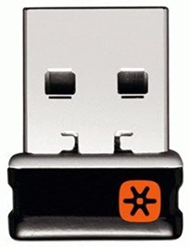 Logitech C-U0007 Unifying Receiver for Mouse and Keyboard Works with Any Logitech Product That Display The Unifying Logo (Orange Star, Connects up to 6 Devices) (C-U0007)