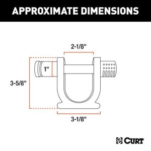 CURT 23255 5th Wheel Trailer Lock for 2-Inch King Pin, CARBIDE BLACK POWDER COAT