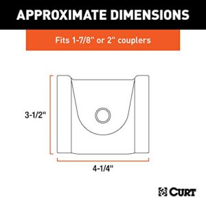 CURT 23079 Powder-Coated Aluminum Trailer Tongue Lock, Fits Most 2-Inch, 1-7/8-Inch Couplers , grey