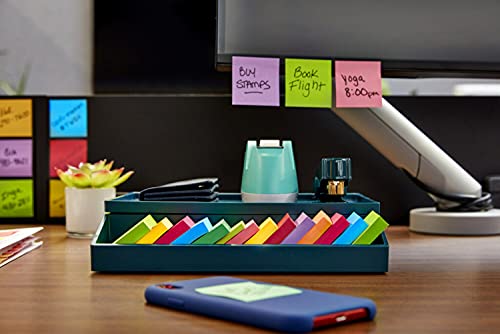 Post-it Super Sticky Notes, 2 in x 2 in, 8 Pads, 2x the Sticking Power, Playful Primaries Collection, Primary Colors (Red, Yellow, Green, Blue, Purple), Recyclable (622-8SSAN)