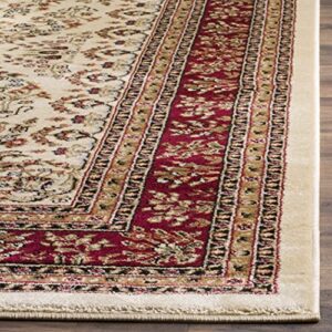 SAFAVIEH Lyndhurst Collection Area Rug - 9' x 12', Ivory & Red, Traditional Oriental Design, Non-Shedding & Easy Care, Ideal for High Traffic Areas in Living Room, Bedroom (LNH331A)