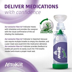 The Original AEROKAT* Feline Aerosol Chamber Inhaler Spacer for Cats and Kittens with Exclusive FLOW-VU* Indicator