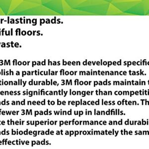 3M Buffer Floor Pad 5100, Red, 12", Removes Soil, Scratches, Scuff Marks, and Black Shoe Heel Marks