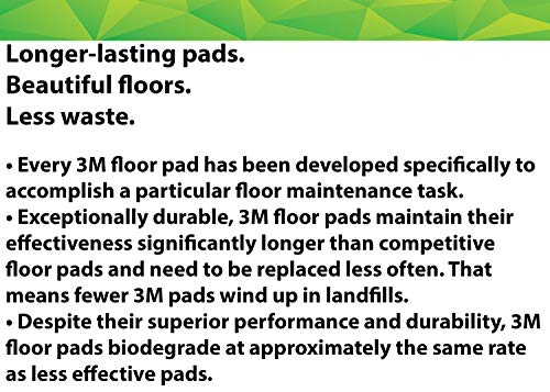 3M Buffer Floor Pad 5100, Red, 12", Removes Soil, Scratches, Scuff Marks, and Black Shoe Heel Marks