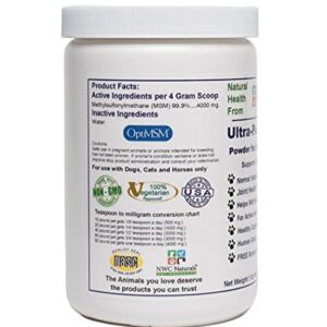 Ultra-Pure MSM for Dogs, Cats & Horses, Supports Hip, Joint and Connective Tissue for Healthy Cartilage and Mobility Opti MSM the Purest in the World by NWC Naturals 1 lb Canister (Model: POWDER)