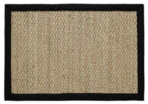 chesapeake seagrass area rug with black border (24"x36")