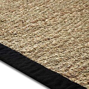 Chesapeake Seagrass Area Rug with Black border (24"x36")