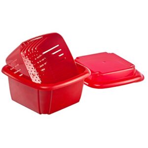 hutzler berry keeper box, 1 quart, red