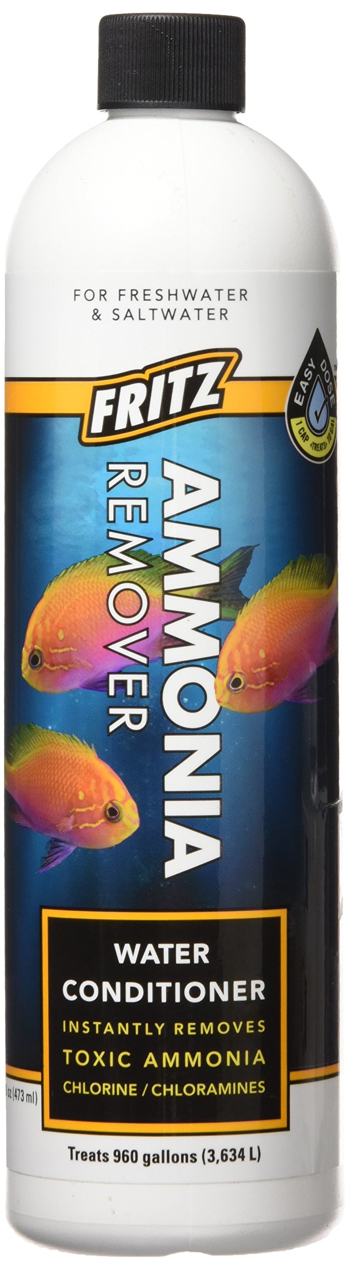 Fritz Aquatics 80233 Fritz ACCR Water Conditioner and Ammonia Remover for Fresh and Salt Water Aquariums, 16-Ounce