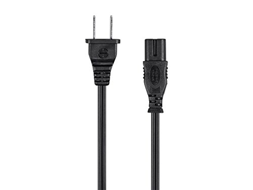 6ft 18AWG AC Power Cord Cable w/o Polarized, 10A (NEMA 1-15P to IEC-320-C7)