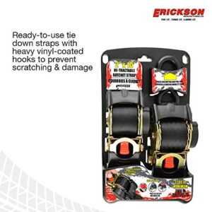 Erickson 34416 Pro Series Black 2" x 10' Retractable Ratcheting Tie-Down Strap