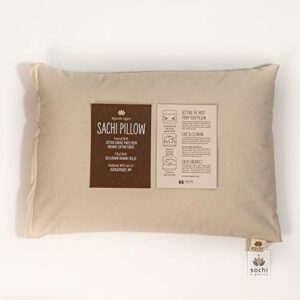 Sachi Organics Japanese size buckwheat hull pillow