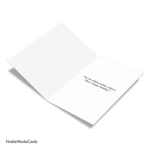 NobleWorks - 1 Funny Happy Birthday Greeting Card – Old Age Humor Notecard for Men, Women, Dad, Uncle, Brother or Friend - Senior Game Show 6291Z