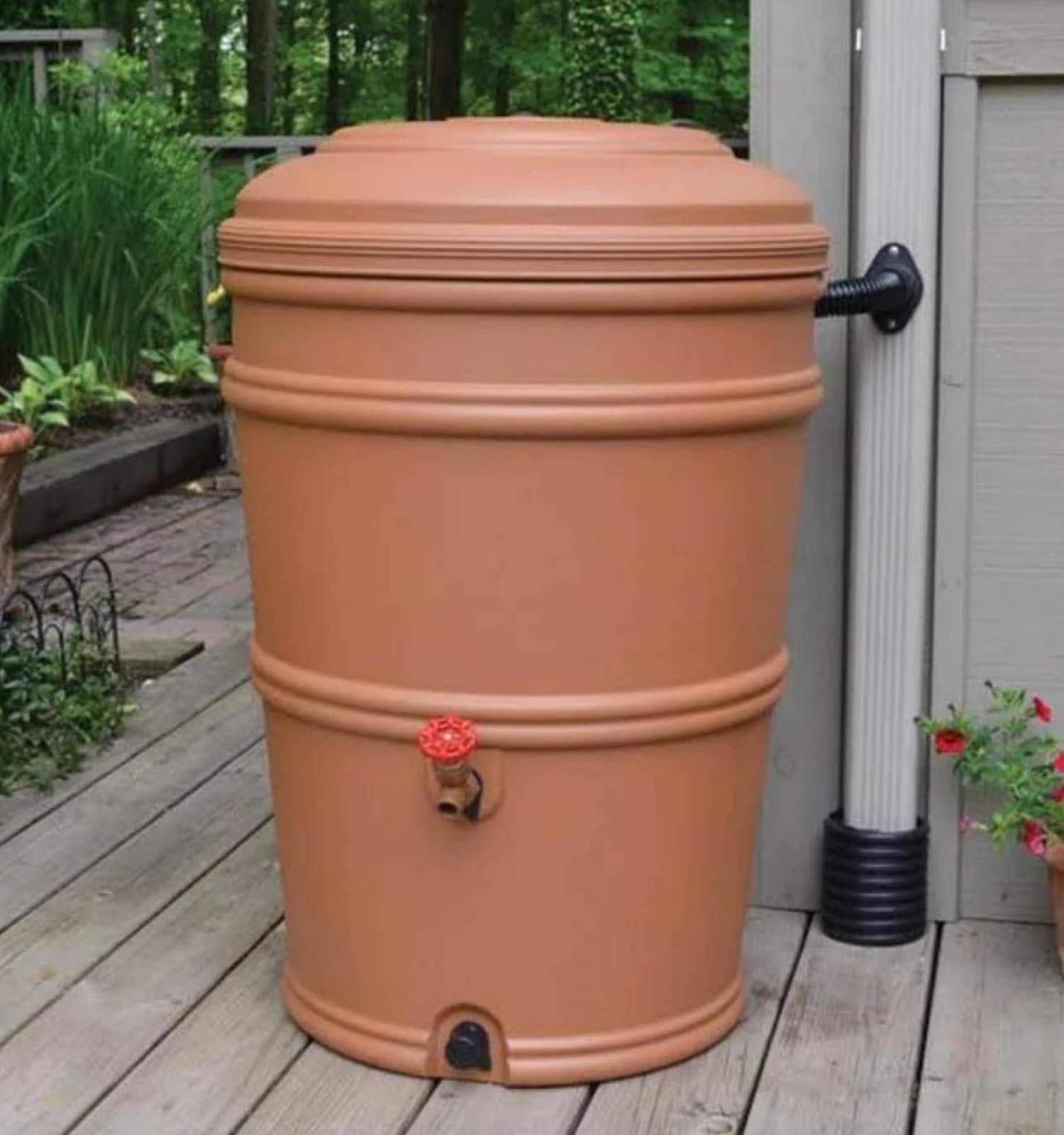 EarthMinded DIY Rain Barrel Diverter and Parts Kit - Water Collection System To Convert Containers into Rain Barrels - Catch Rain Water for Outdoor Chores - RBK-0001