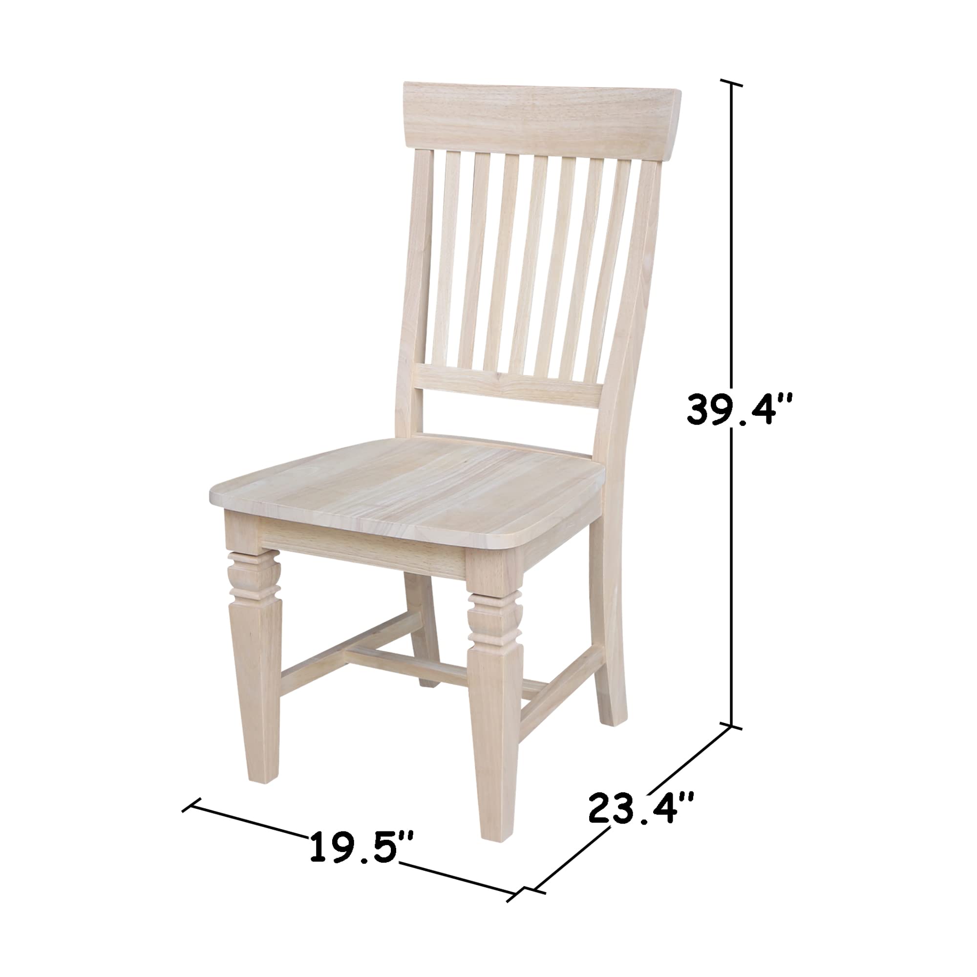 International Concepts Tall Java Chair, Unfinished